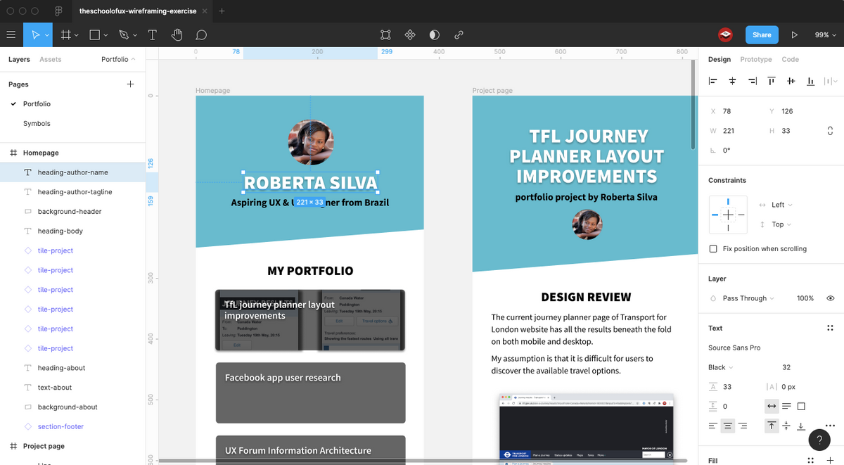 Wireframing UI in Figma workshop in London | The School of UX