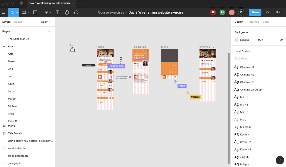 Wireframing UI in Figma workshop in London | The School of UX